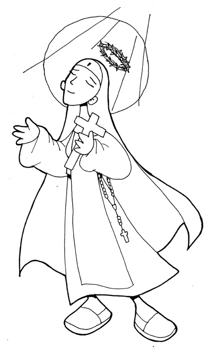 Dibujos para catequesis: SANTA RITA DE CASCIA