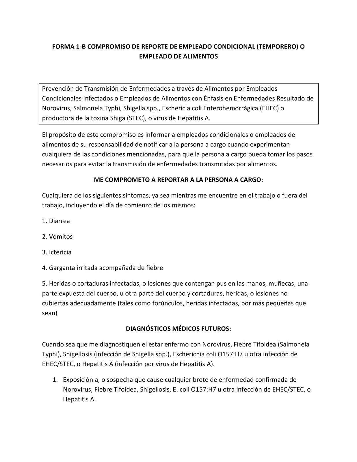 Inocuidad de Alimentos: 2012