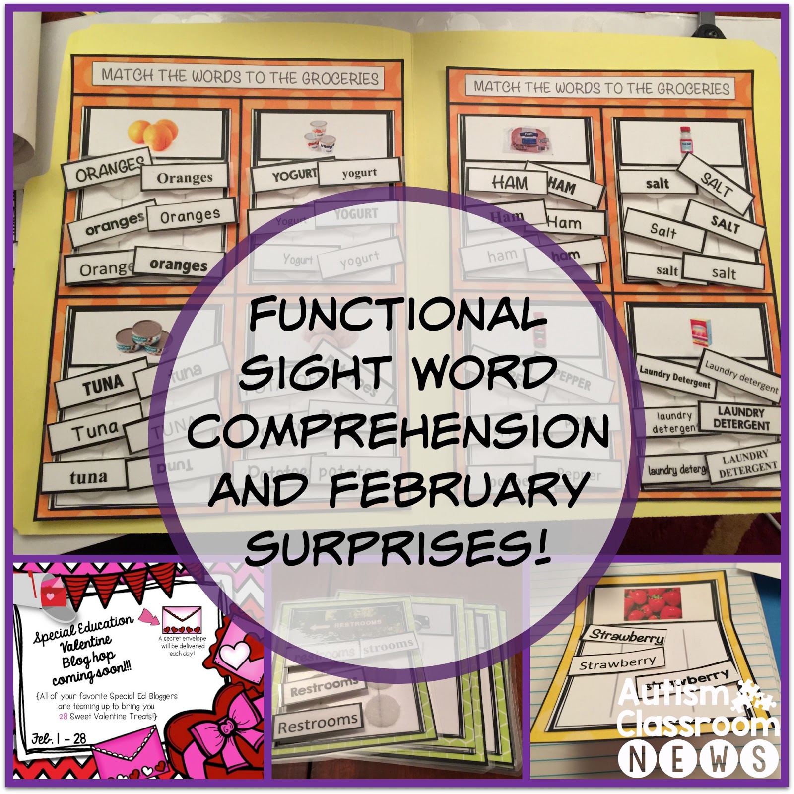autismclassroom: Functional Sight Word Comprehension and February ...