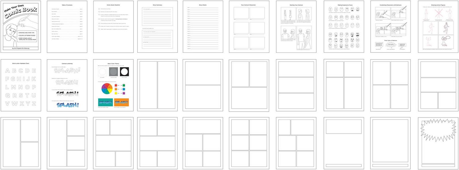 PDF Comic Book Guide and Templates - Paperblog