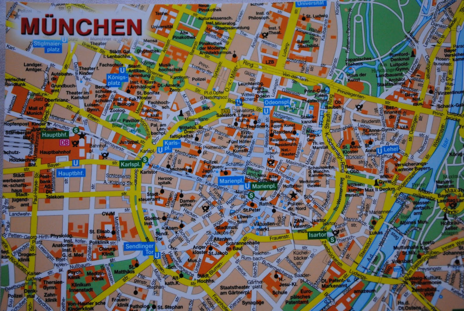 RESTAUR (+) ACcION: Plano del centro de München (Munich)