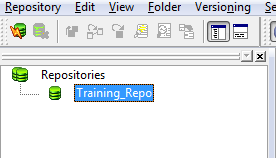 To connect repository, double click on Repository Name, It will Pop Up ...