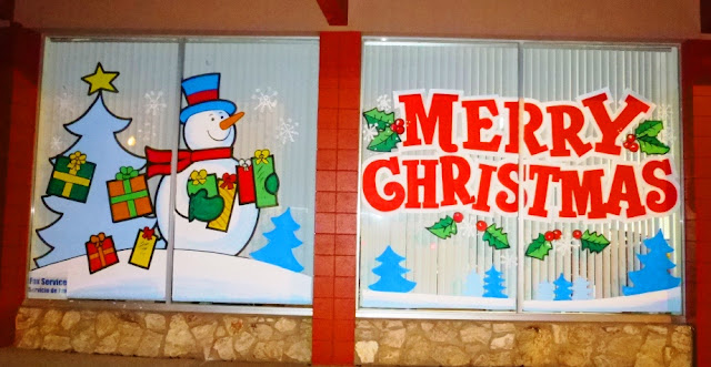 Holiday Window Color Splashs