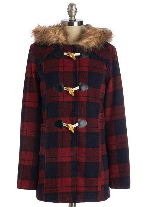 Style-Delights: 10 Red Buffalo Check And Tartan Plaid Coats Perfect For ...