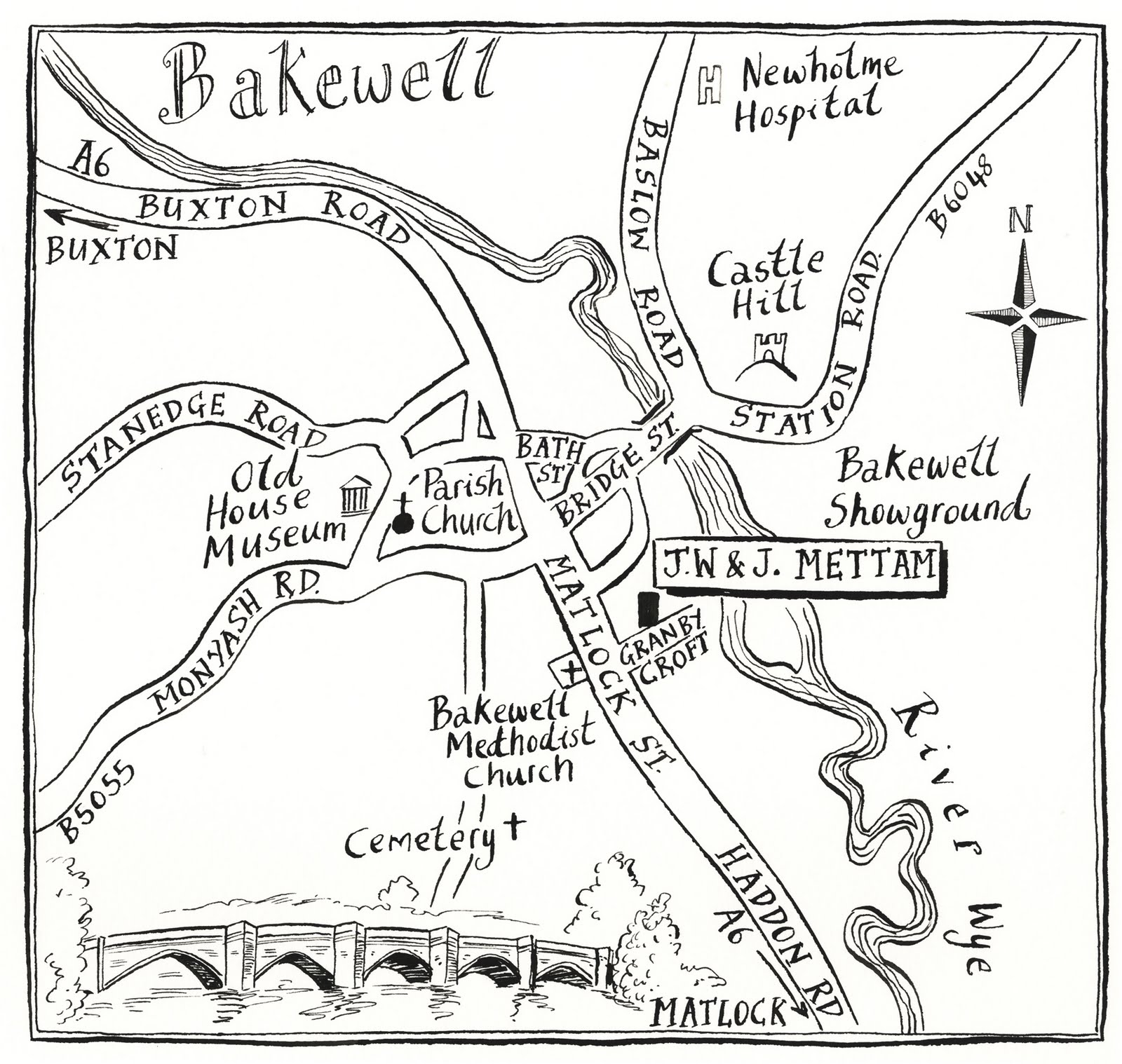 Michael A Hill Illustration: Five Funerals and a Wedding (Map)