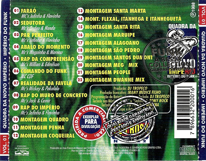 QUADRA DA NOVO IMPERIO - IMPERIO DO FUNK (100% CAPIXABA) 1998 - Site Funk antigo