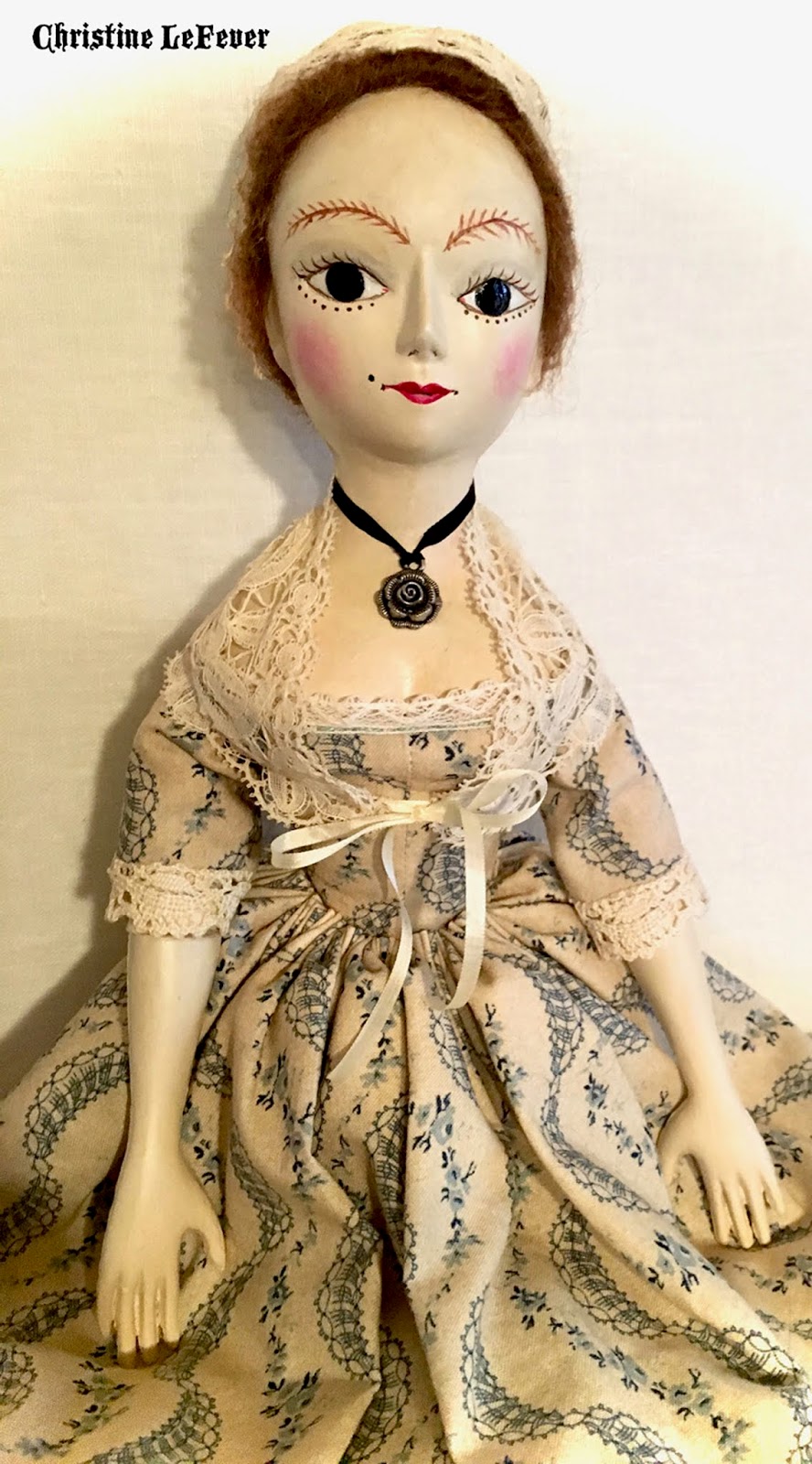 Christine LeFever: Tillie, My Queen Anne Doll with Mache head, forearms ...