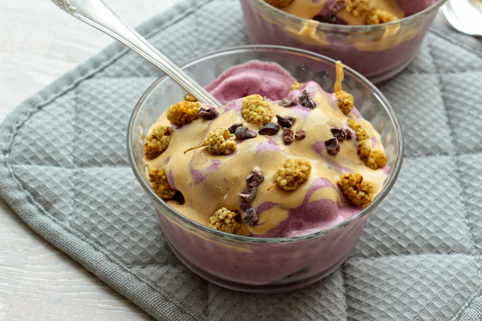 Creamy Dreamy Peanut Butter-Blueberry Sundae | Mrs.Garuda