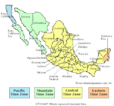Sparks Mexico: Time Zones in Mexico