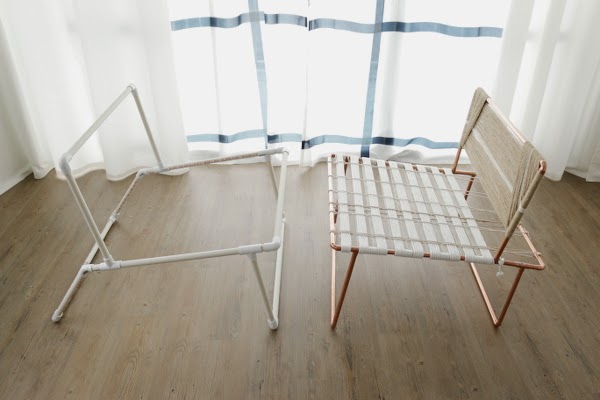 where techy meets pretty + etc: FUN at Home Depot: Copper Pipe Chair