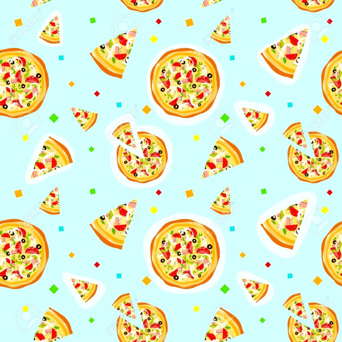 Pizza Tile Wallpaper | HD Wallpapers