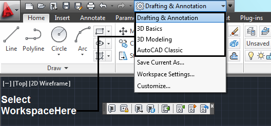 Autodesk Inventor Tutorial: Workspace of AutoCAD