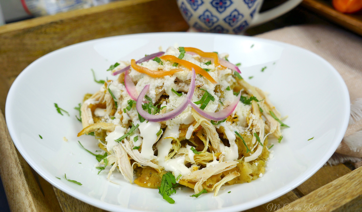 Chilaquiles Verdes con Pollo - Mi Cocina Rápida