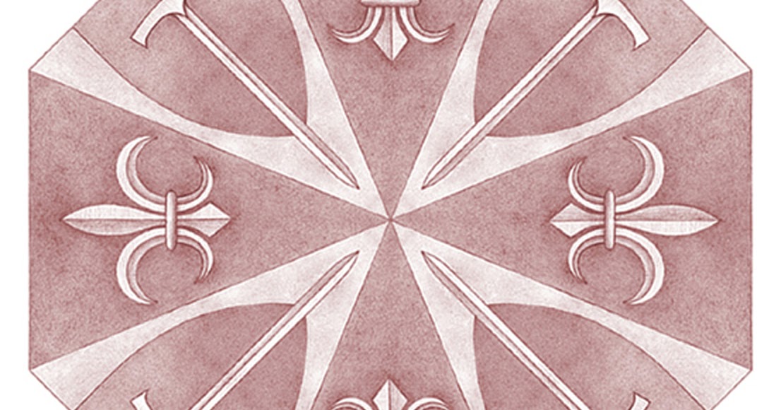 Arabesko: Dibujo textura a lápiz, escudo octogonal, cruz medieval ...