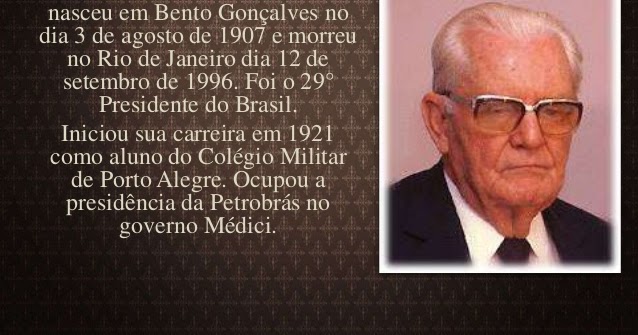 SOS ASSESSORIA ACADÊMICA : O PRESIDENTE ERNESTO GEISEL