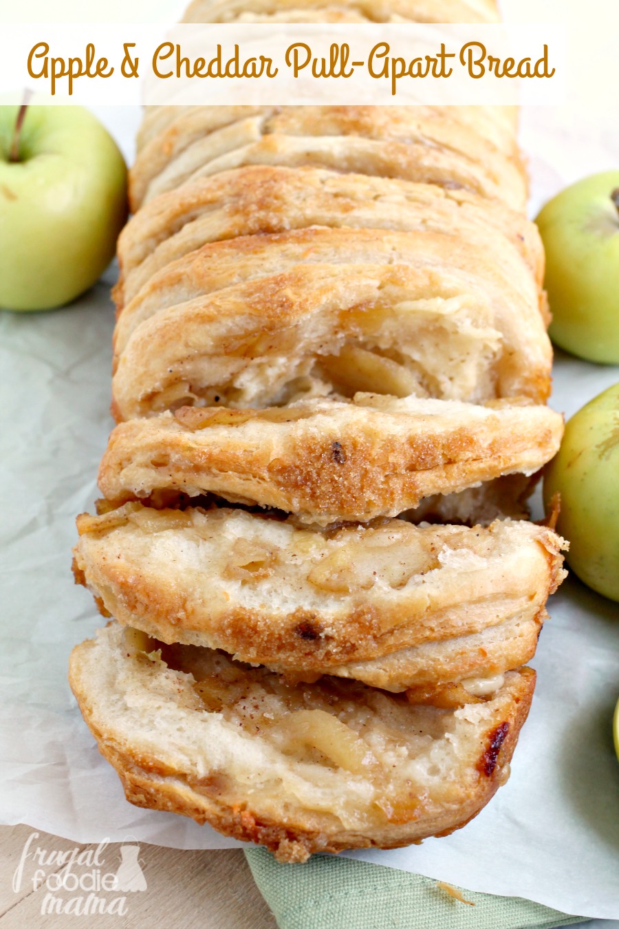 Frugal Foodie Mama: Apple Cheddar Pull-Apart Bread