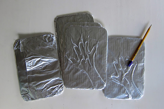 Foil Handprint Tiles