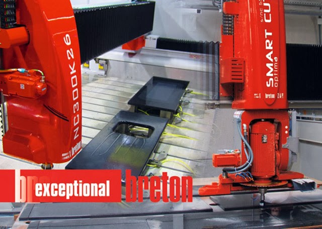 Stone router CNC Contourbreton NC300 K40 Robocup at Stonexpo Marmomacc ...