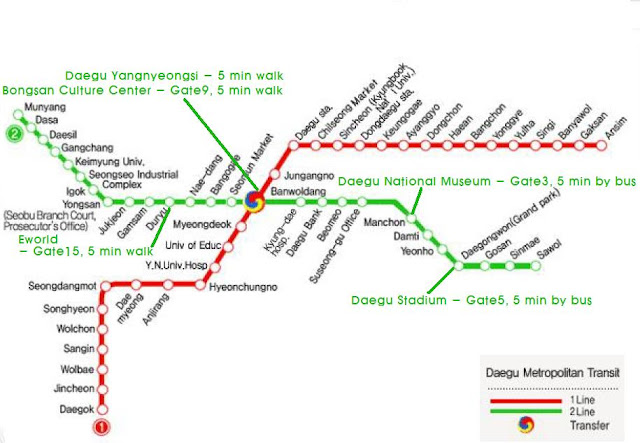 Experience Subway Tour in Daegu with this Handy Guide Map – Line #2
