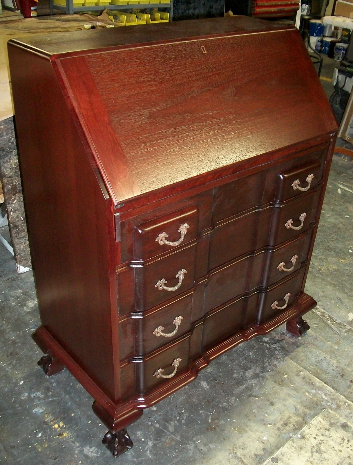 Poirier: Antique Slant Front Desk