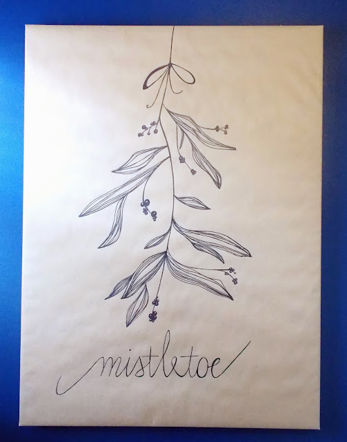 {Jessica Stout Design}: {Holiday Decorating} Day 4: DIY Butcher Paper Art