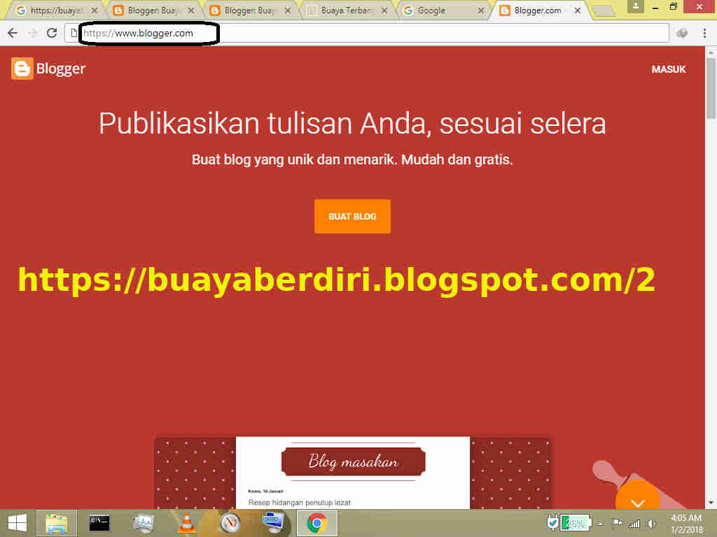 Cara membuat blog/website di blogspot dengan mudah