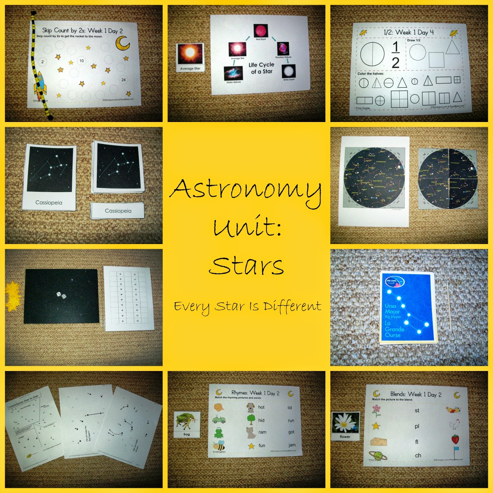 Every Star Is Different: Astronomy Activities and Free Printables