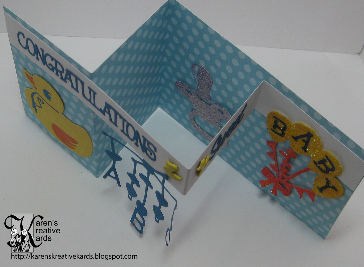 Karen's Kreative Kards: Sweet Baby Congrats Z-Fold Tonic Studios Card
