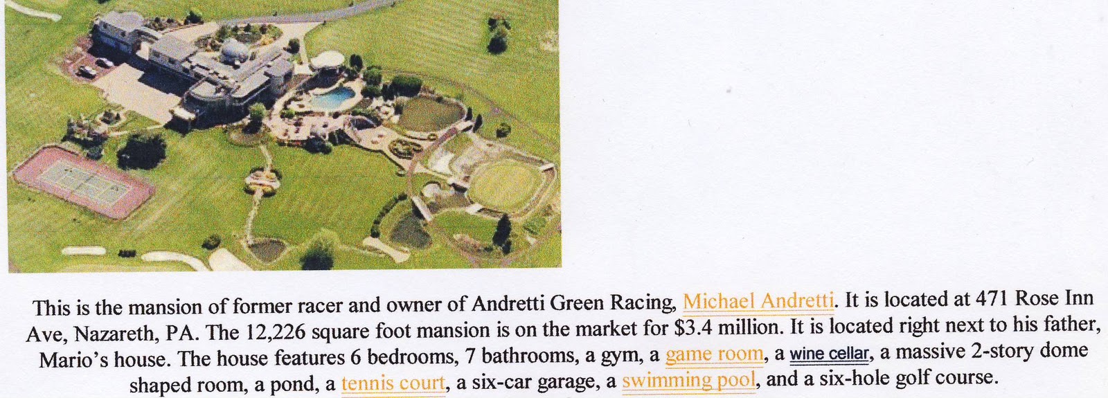 OPEN WHEEL RACING: Michael Andretti Personal Life Andretti Family