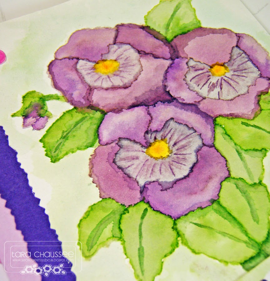 Secretbees Studio: Watercolor Pansies!