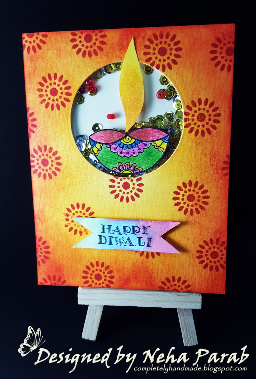 Completely Handmade......: Diwali Cards - Day 5
