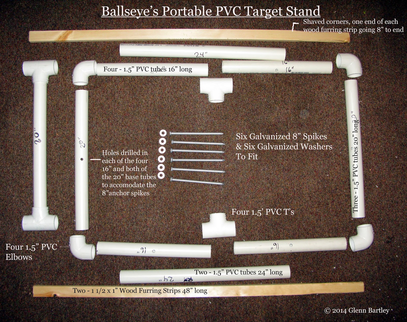 BALLSEYE'S BOOMERS: Ballseye's Portable PVC Target Stand