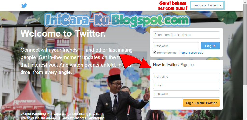 Cara membuat Twitter versi 2015