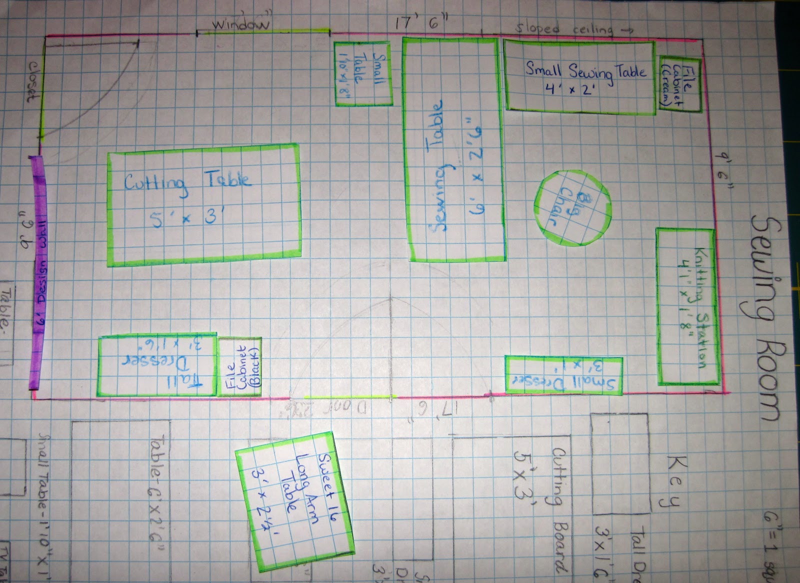 Fitting It All In - Sewing Room Plans - Sylvia's Stitches