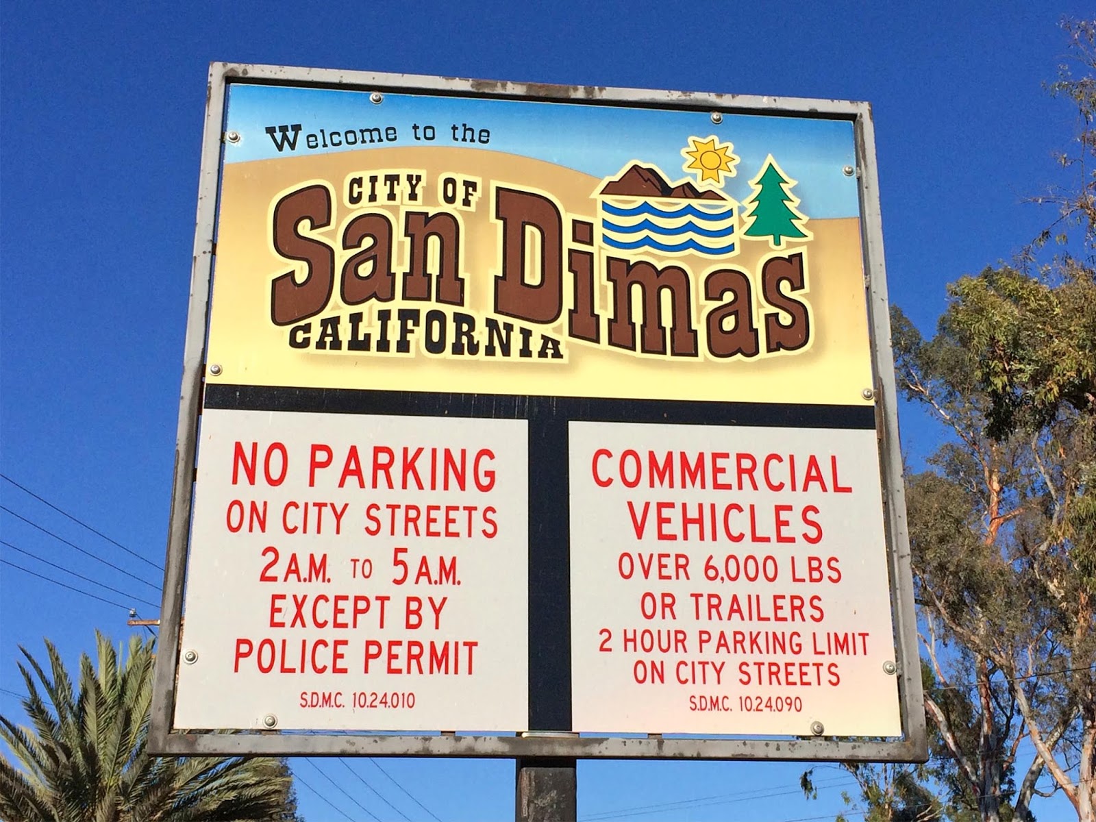 Geographically Yours Welcome: San Dimas, California