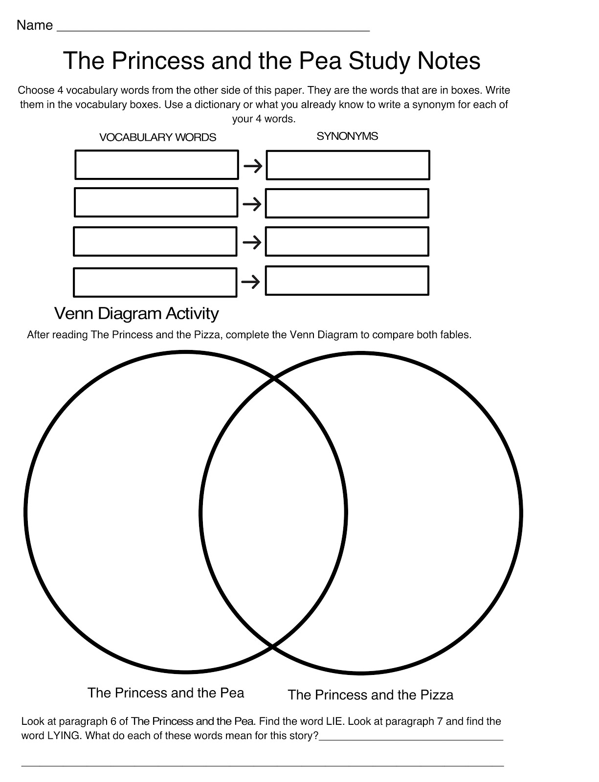 Reading With A Purpose: The Princess and the Pea