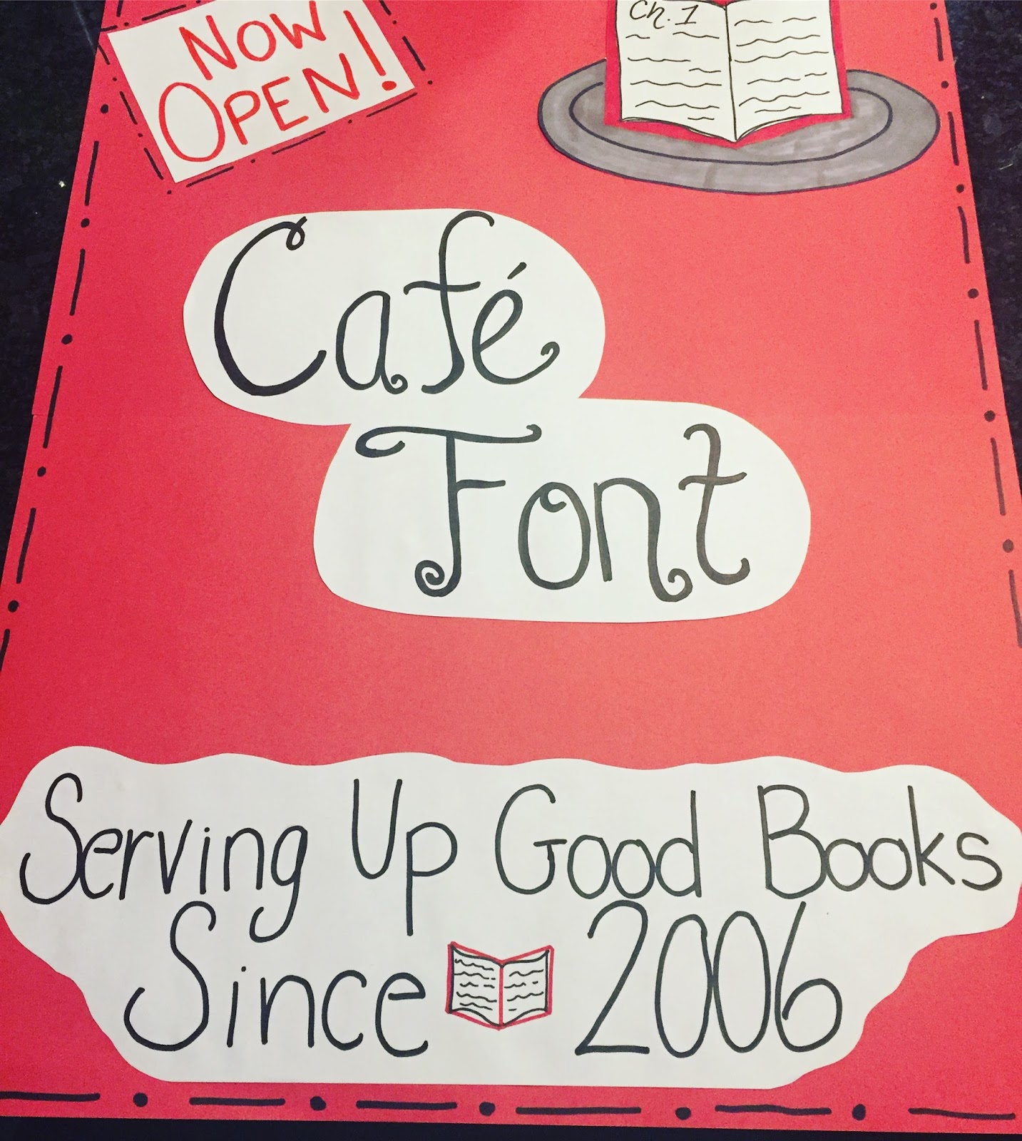 The Reading Buddies: Welcome to Cafe Font- Serving Up Good Books Since 2006