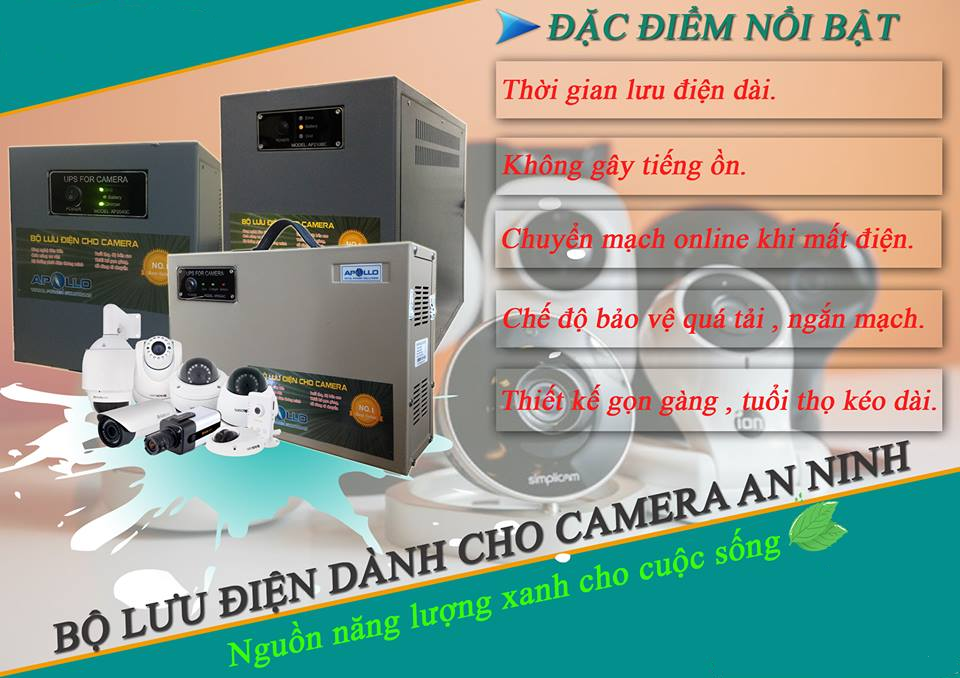 Bộ lưu điện UPS dùng cho Camera CCTV