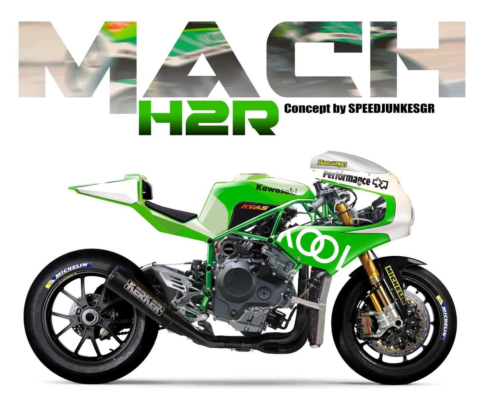 Racing Cafè: Cafè Racer Concepts - Kawasaki H2R Mach by Speed Junkies