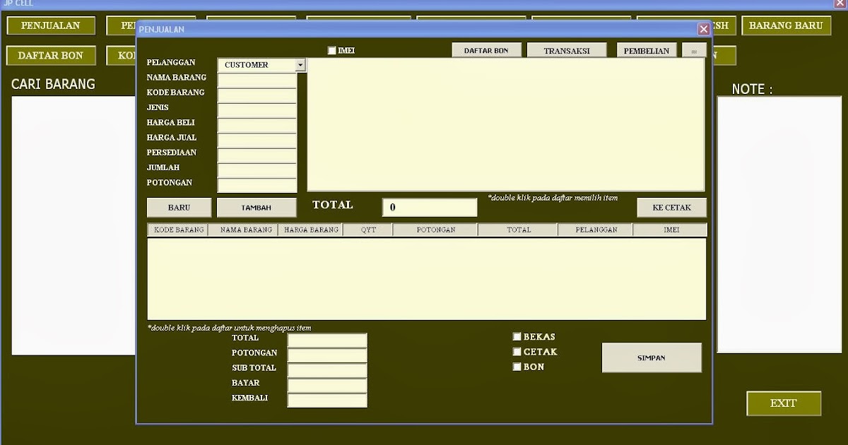 Cara Membuat Program Kasir Konter HP Sederhana Menggunakan Microsoft ...