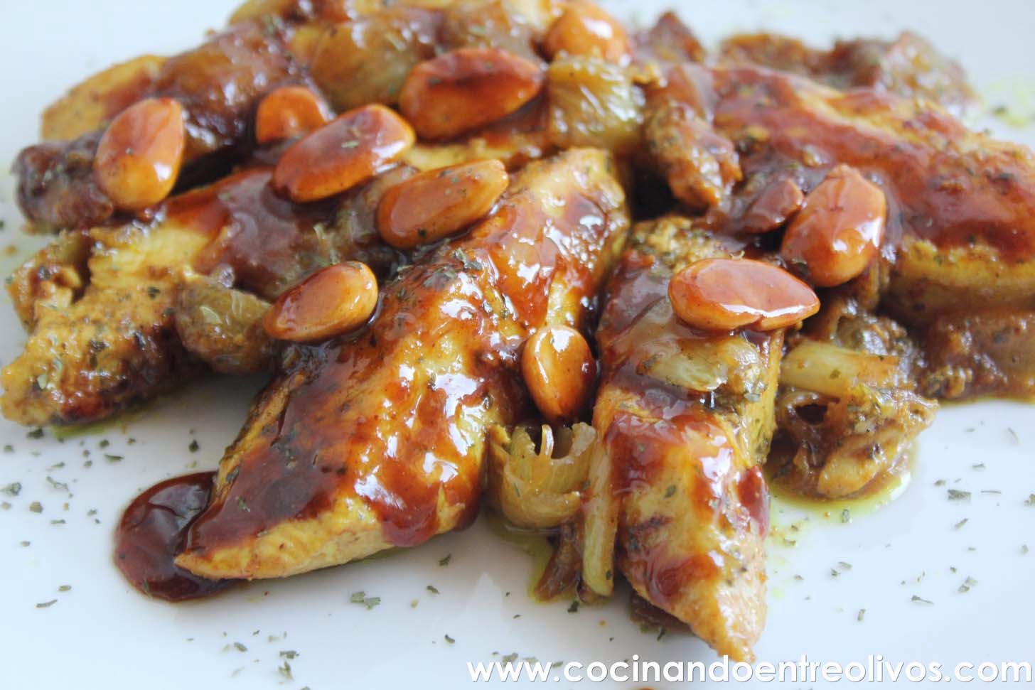 Pollo almendrado con miel del Rey Inesperado. Receta paso a paso ...