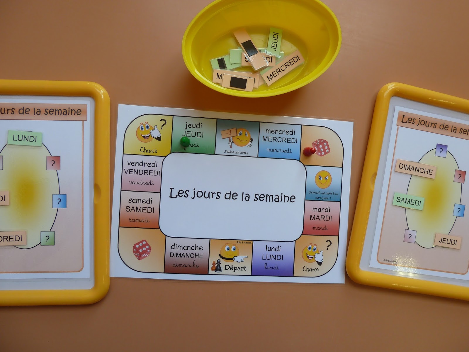 Amiscol: Jeu " Les jours de la semaine