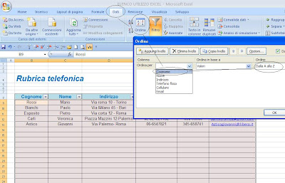 6) Aquí nos ponemos inmediatamente en orden los nombres de la tabla, y ...