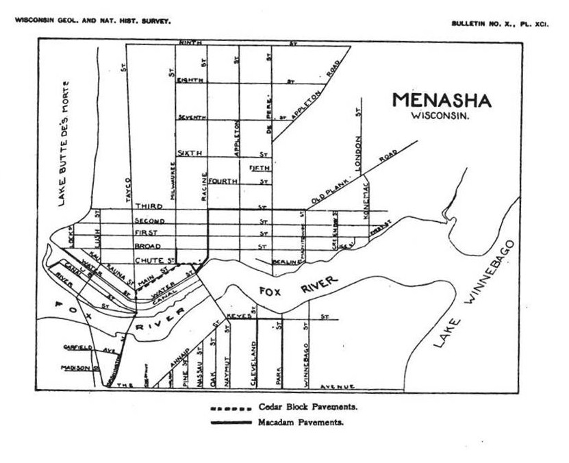 MENASHA: Paved Roads and Wooden Sidewalks