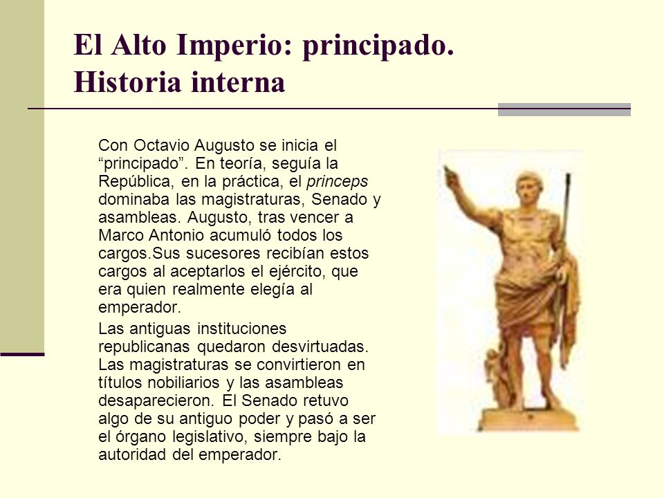 DERECHO ROMANO "El Principado": CARGOS IMPERIALES