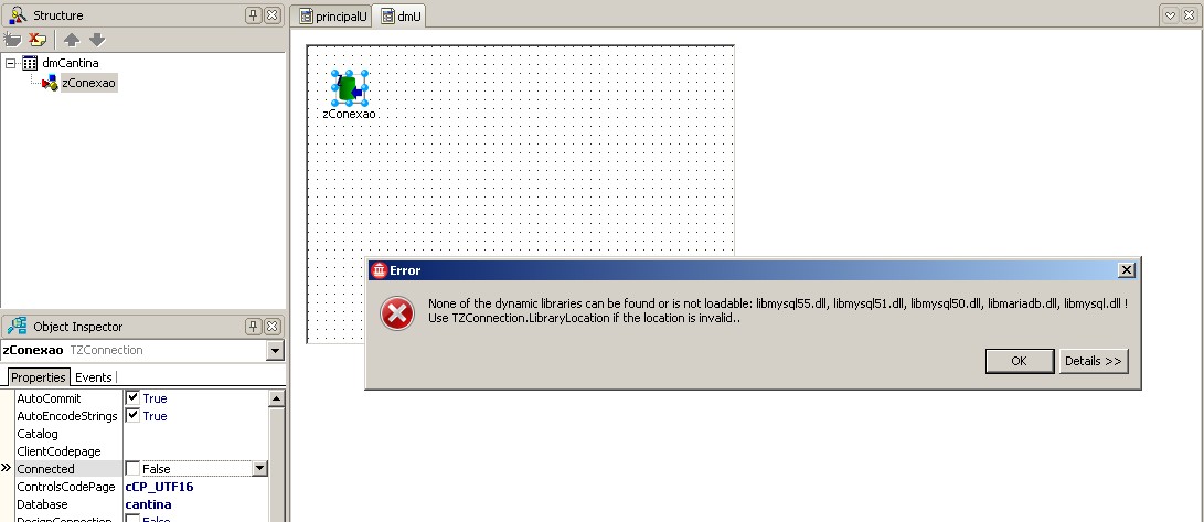 Informescafe Problema Ao Conectar Banco De Dados Mysql No Delphi Xe3 Com O Pacote Zeos Access