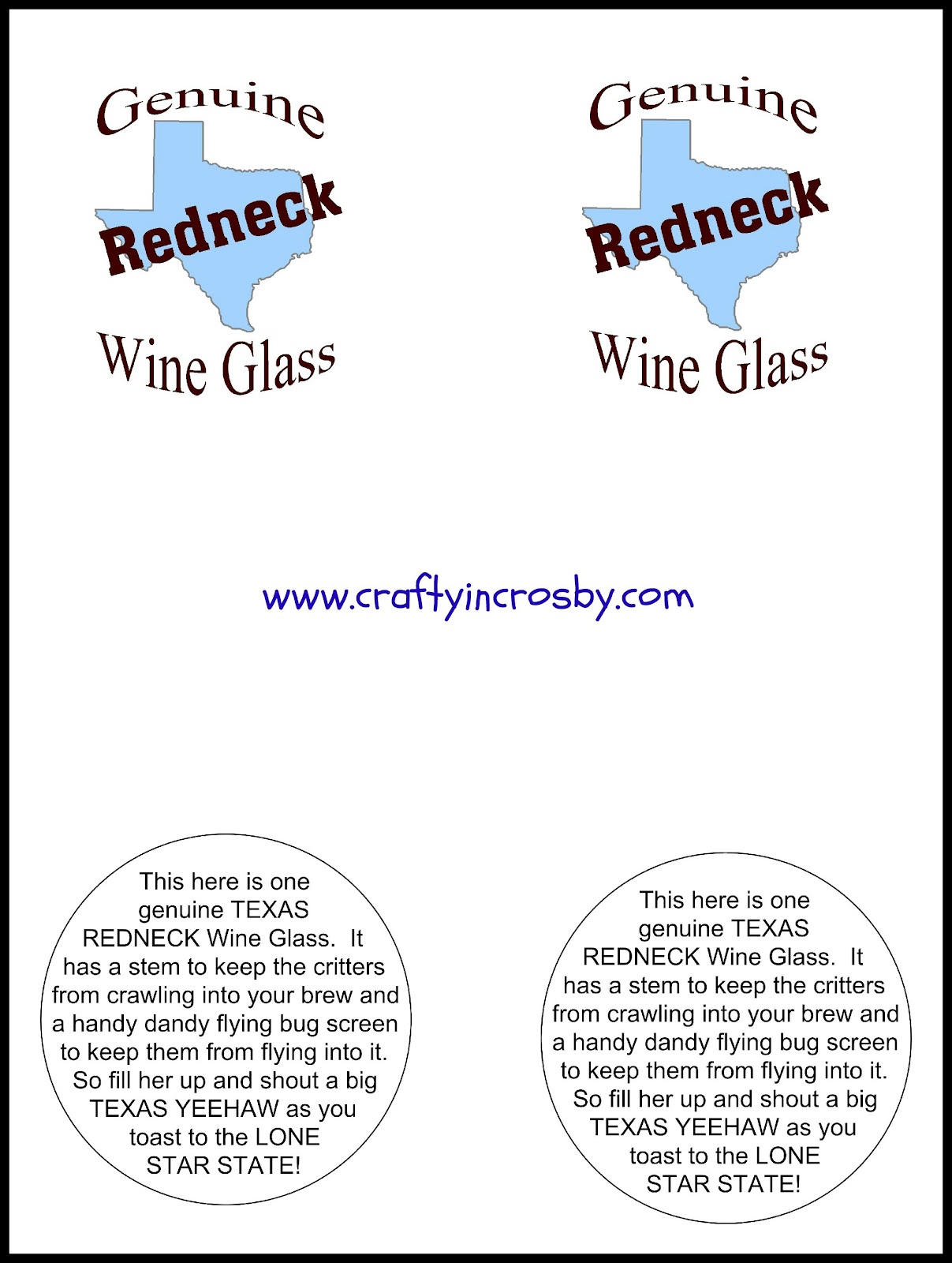 Crafty in Crosby: Redneck Wine Glass