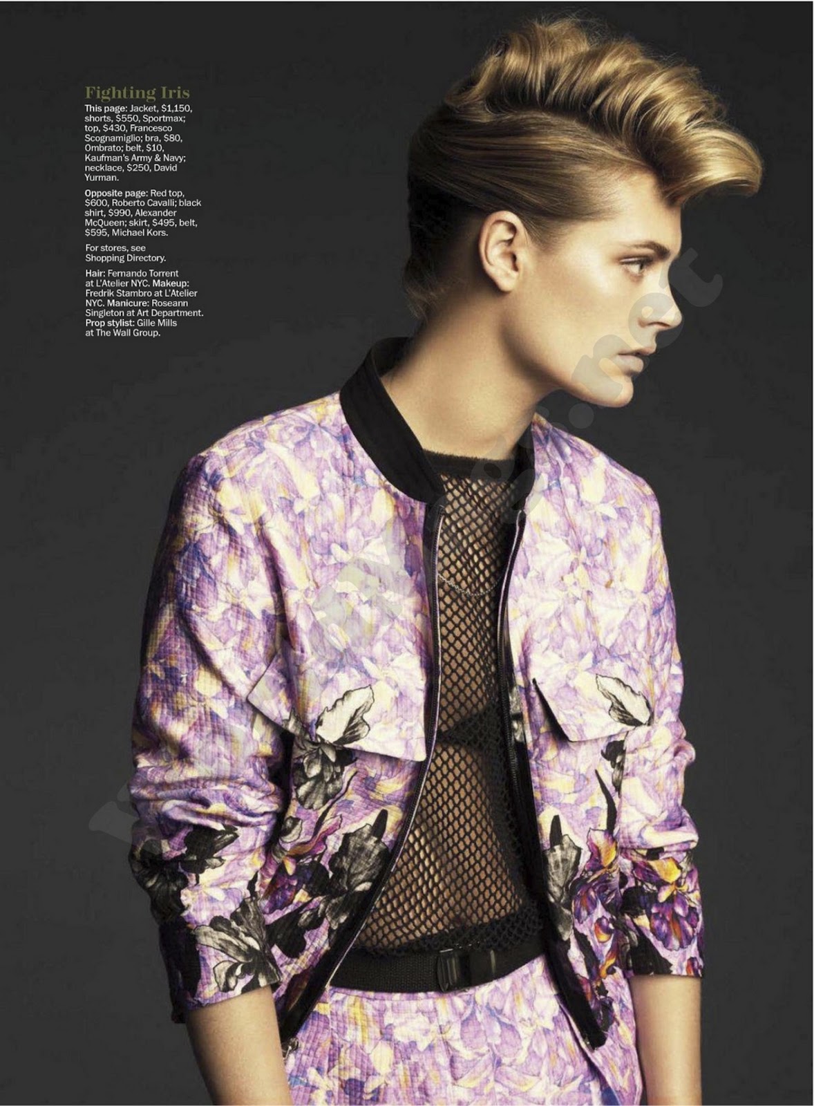 tropical storm: leah de wavrin by tesh for us marie claire january 2012 ...