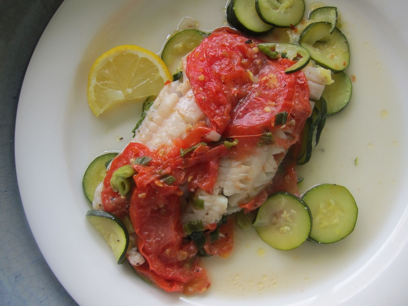 Cuisine Ici: Grilled Mediterranean Perch Packets