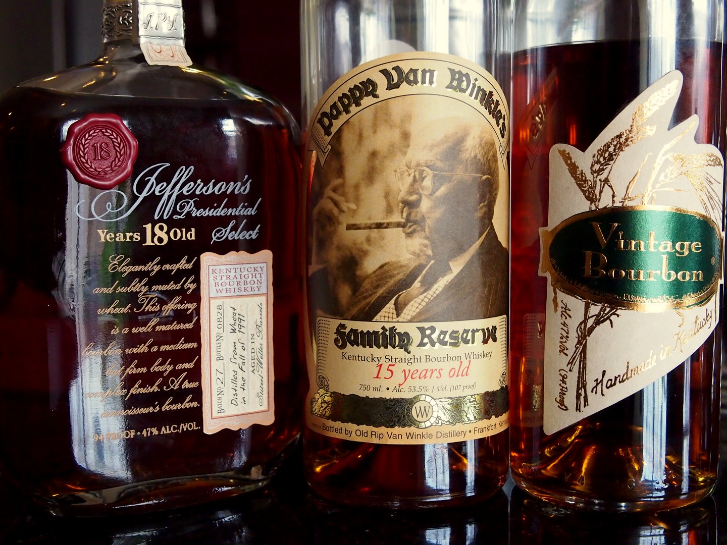 Whiskey Obsessive: Wheaters Part 6: Pappy 15, Jefferson's 18, and ...
